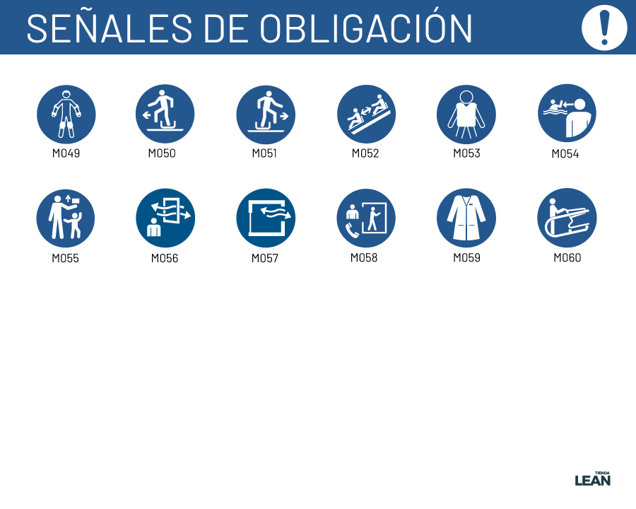 Señales de Obligación ISO | Seguridad Industrial y Cumplimiento Normas – Tienda LEAN
