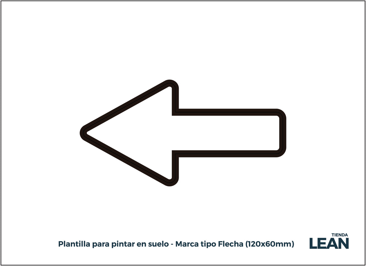 Plantilla Flecha Señalización Suelo | PVC o Vinilo Adhesivo – Tienda LEAN