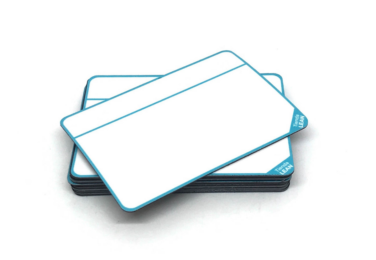 Tarjeta magnética para proyectos, SCRUM, KANBAN.15 imanes. Celeste ...